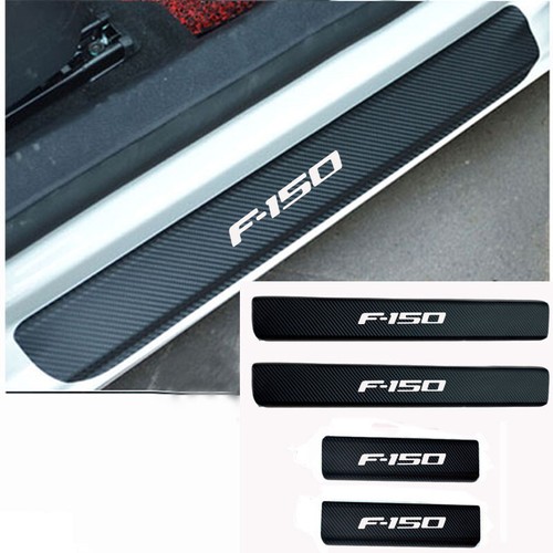 4Pcs Carbon Fiber Sticker For F-150 Car Door Sill Protector Door Step ...