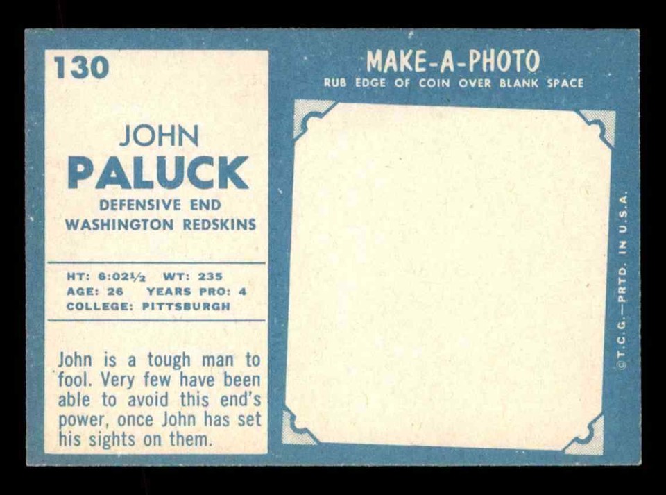 1961 Topps #130 John Paluck - NM-MT | eBay