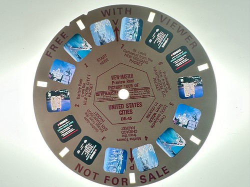 GAF VIEW-MASTER PICTURE TOUR OF U S CITIES SAMPLE REEL DR 45 WITH ...