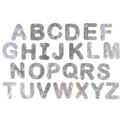 Crafter's Square Galvanized Letters A-M or N-Z 13 pc (Approximately 1 ...