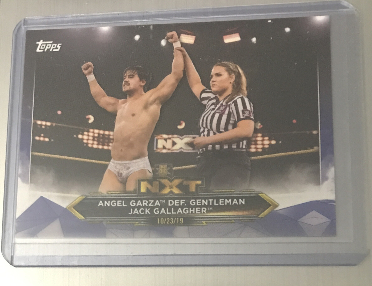 Angel Garza Def Jack Gallagher WWE Topps 2020 NXT Blue Card 7/50 | eBay
