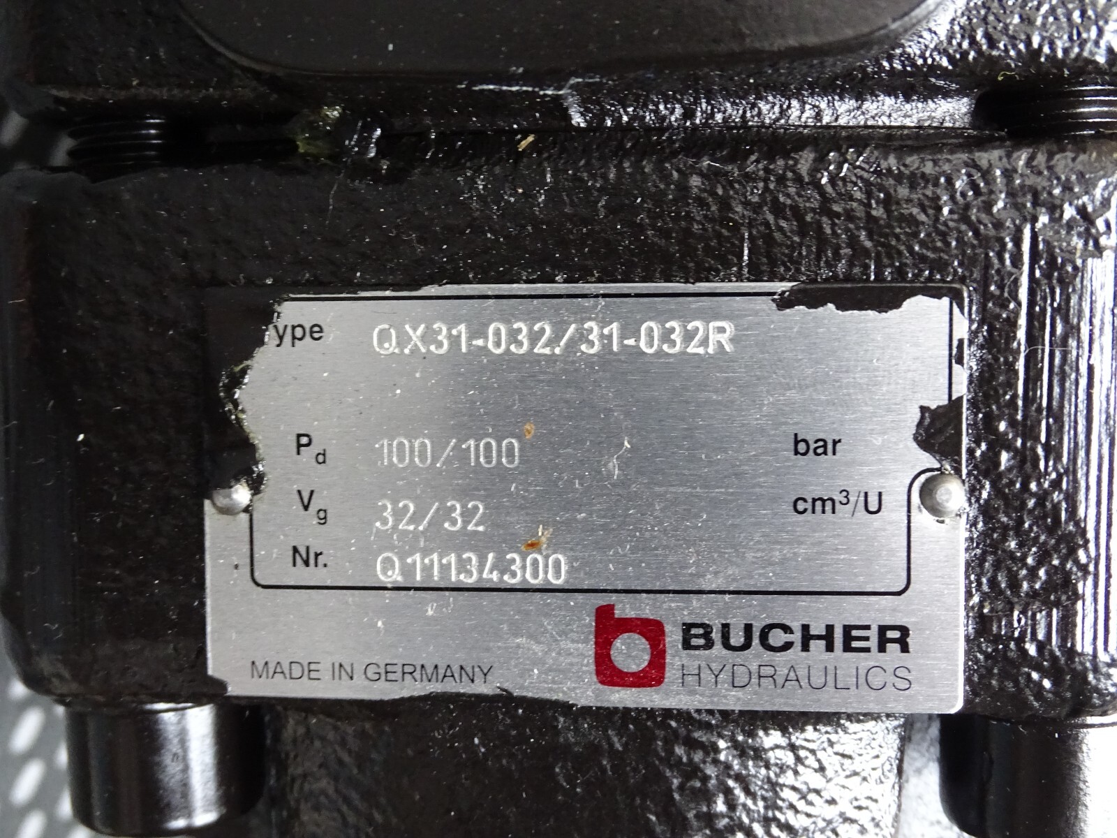 Original Bucher QX31 - 032/31-032R Innenzahnradpumpe Hydraulikpumpe ...