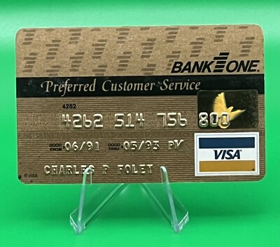 Bank One Preferred Customer Service vintage Visa Exp 93 | eBay