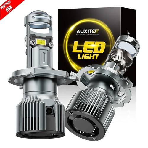 AUXITO H4 Headlight Bulbs Bi-LED Projector Lens High Low Beam 1000W ...