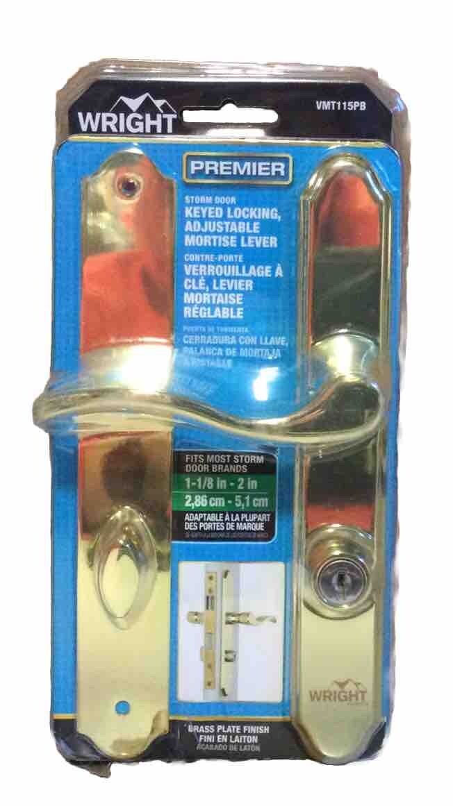 Wright Products Mortise Keyed Storm Door Locking Lever Kit Metal ...