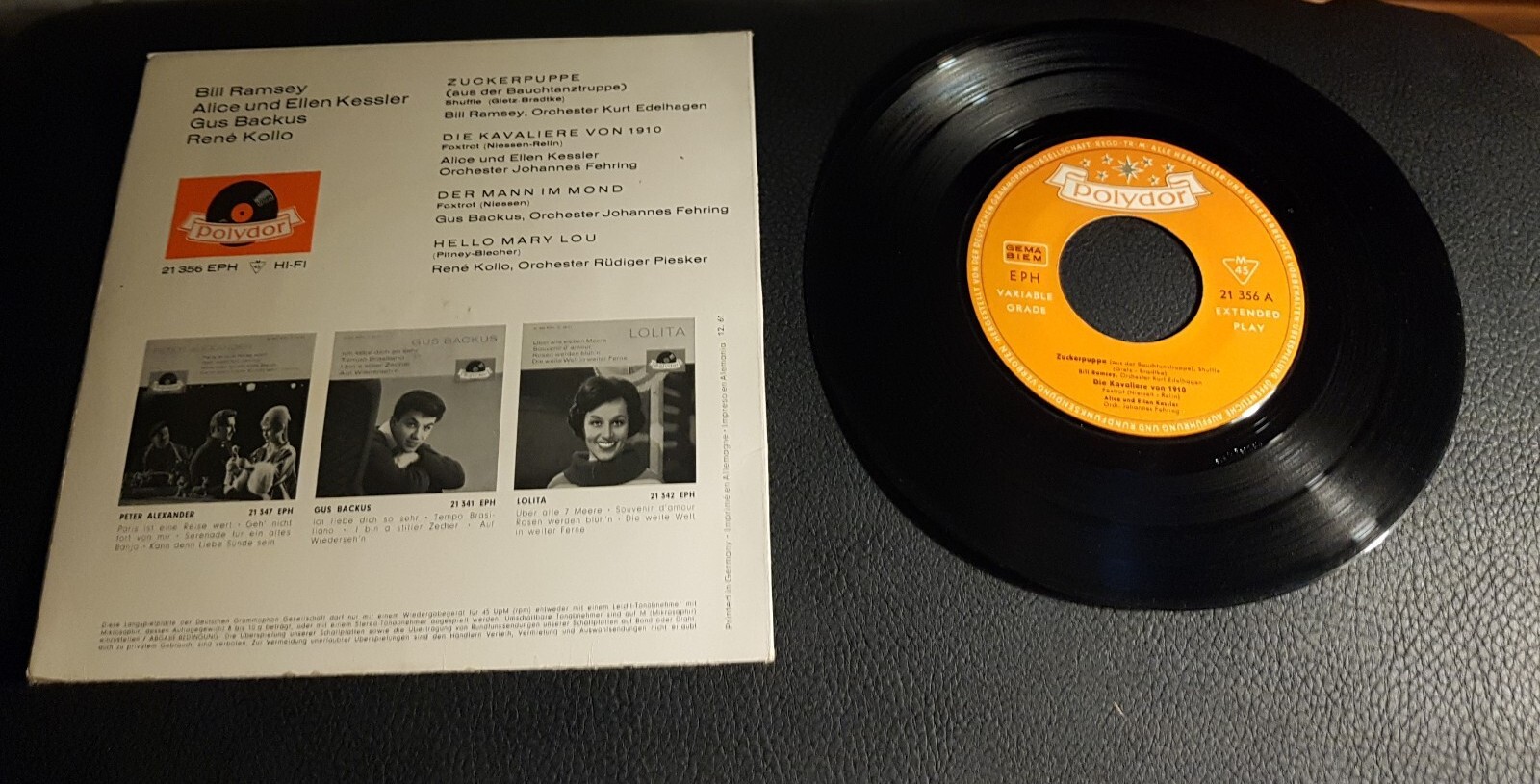 Bill Ramsey/ Gus Backus/ Alice & Ellen Kessler/ Rene Kollo ZUCKERPUPPE ...