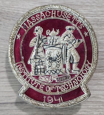 Vintage 1941 MIT College Hat Jacket Patch Badge "Mens Et Manus ...