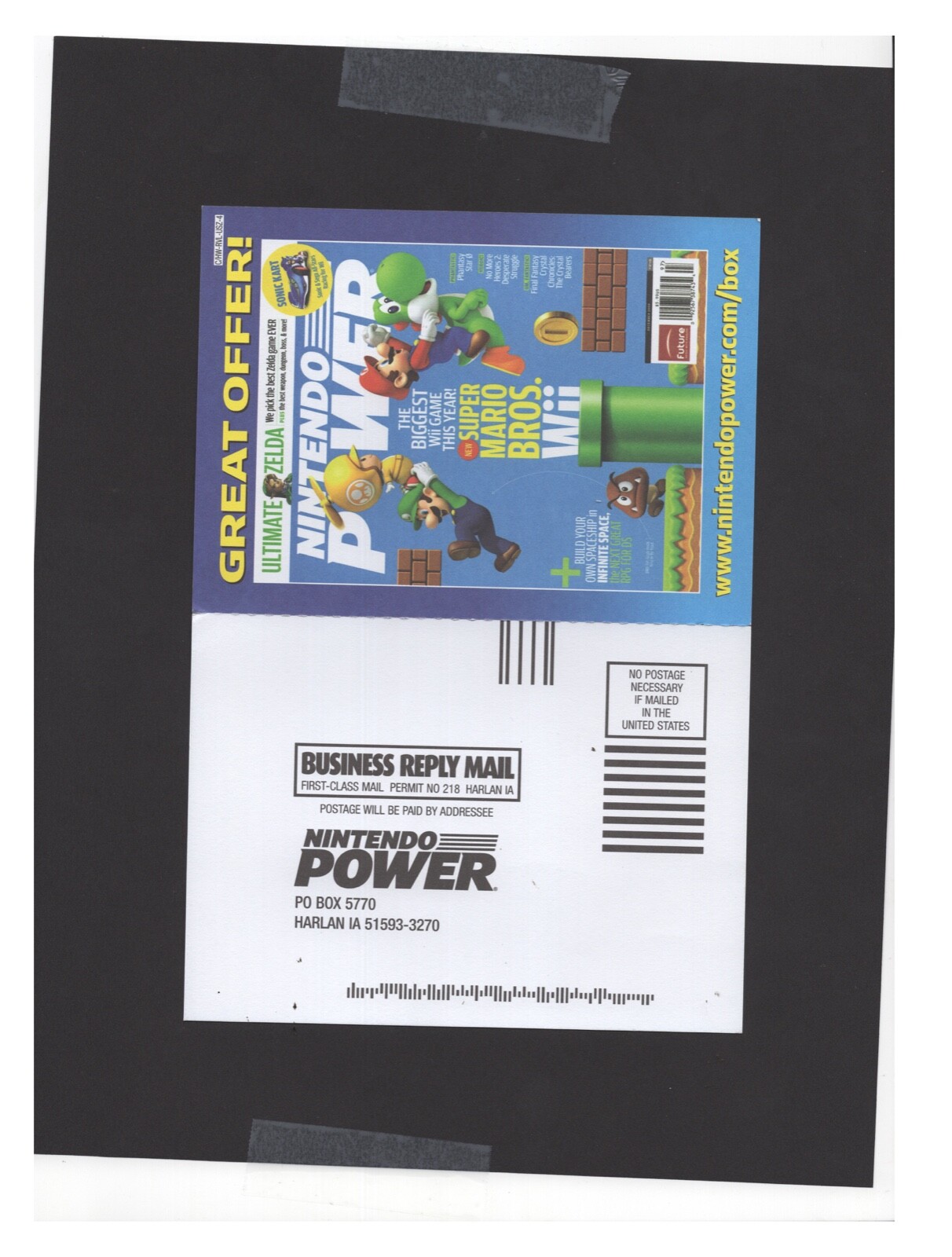 Super Mario Wii Nintendo Power Card INSERT ONLY Authentic | eBay