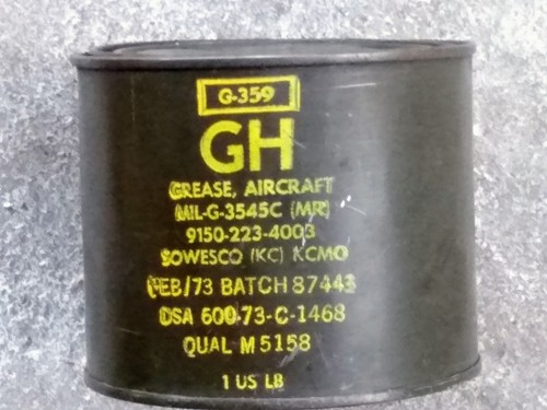 Vintage G-359 GH Military Aircraft Grease Can | eBay