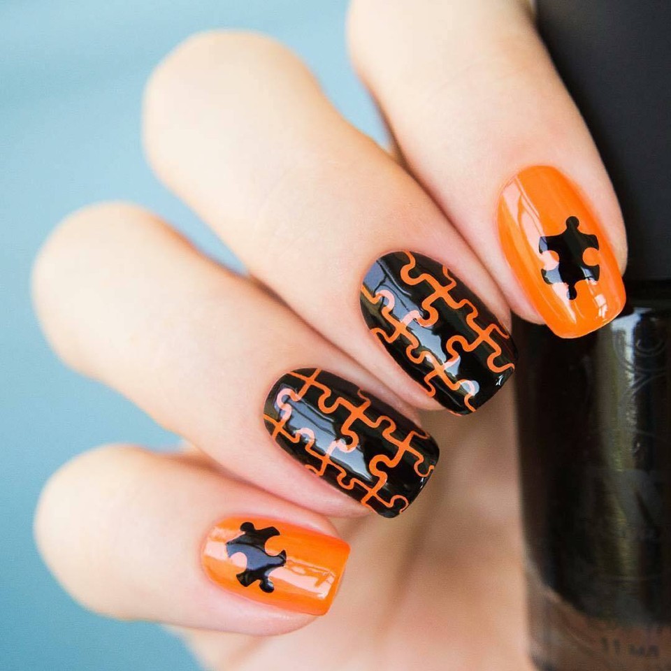 Whats Up Nails Puzzle Stencils for Nails, Autism Month Nail Stickers | eBay