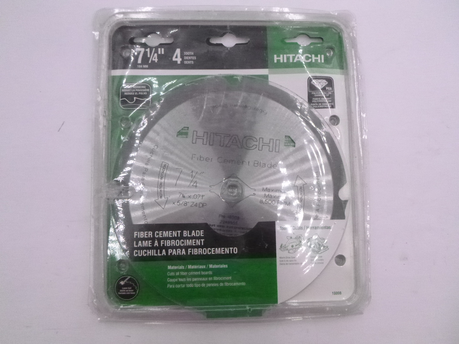 Hitachi 7 1/4" 4 Tooth Fiber Cement Blade 18008 | eBay