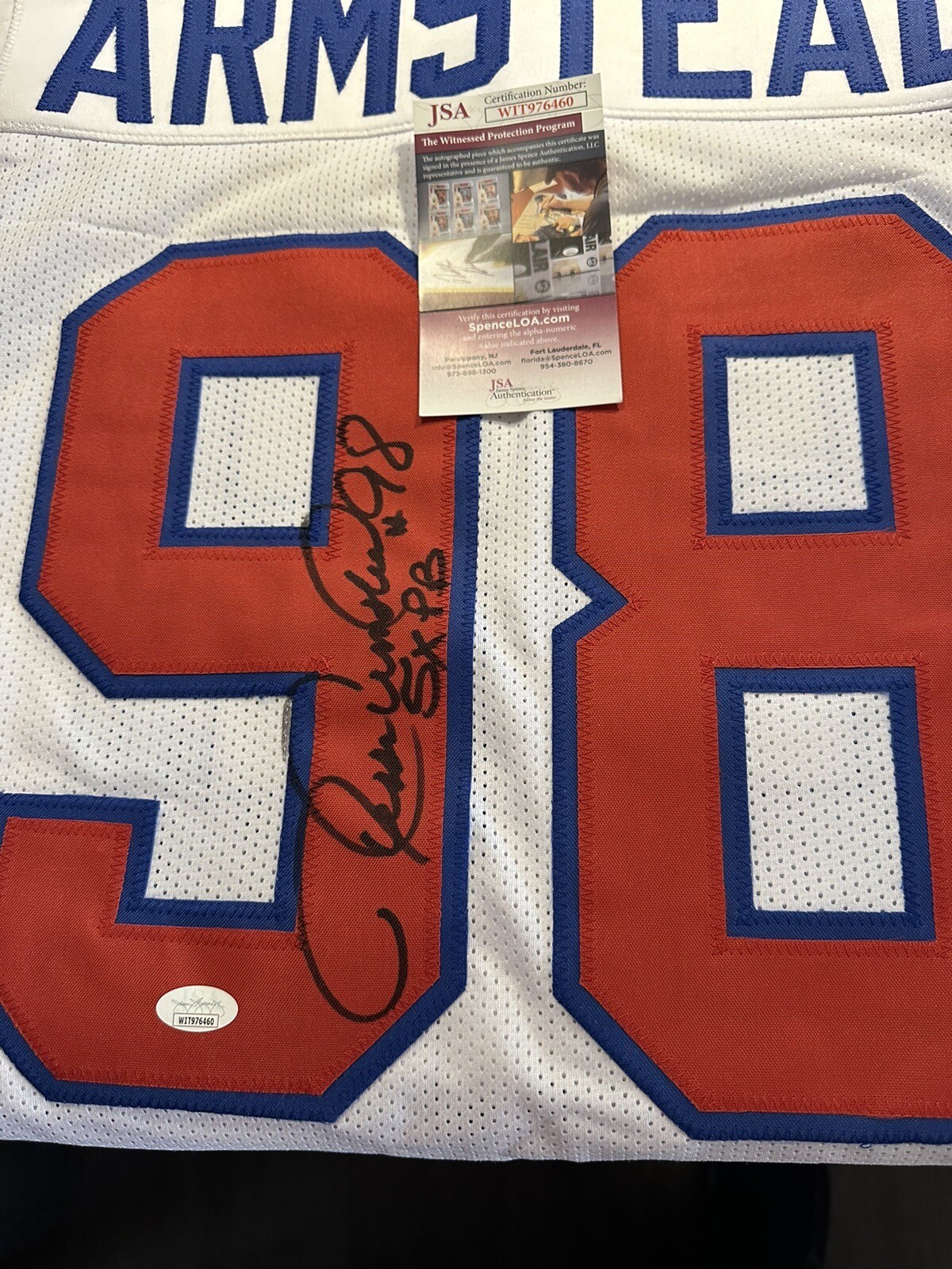 Jessie Armstead New York Giants Autographed Jersey with JSA COA.5xPB ...