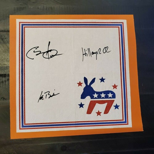 BIG 10" JOE BIDEN OBAMA HILLARY CLINTON SIGNED AUTOGRAPHED DEMOCRATIC ...