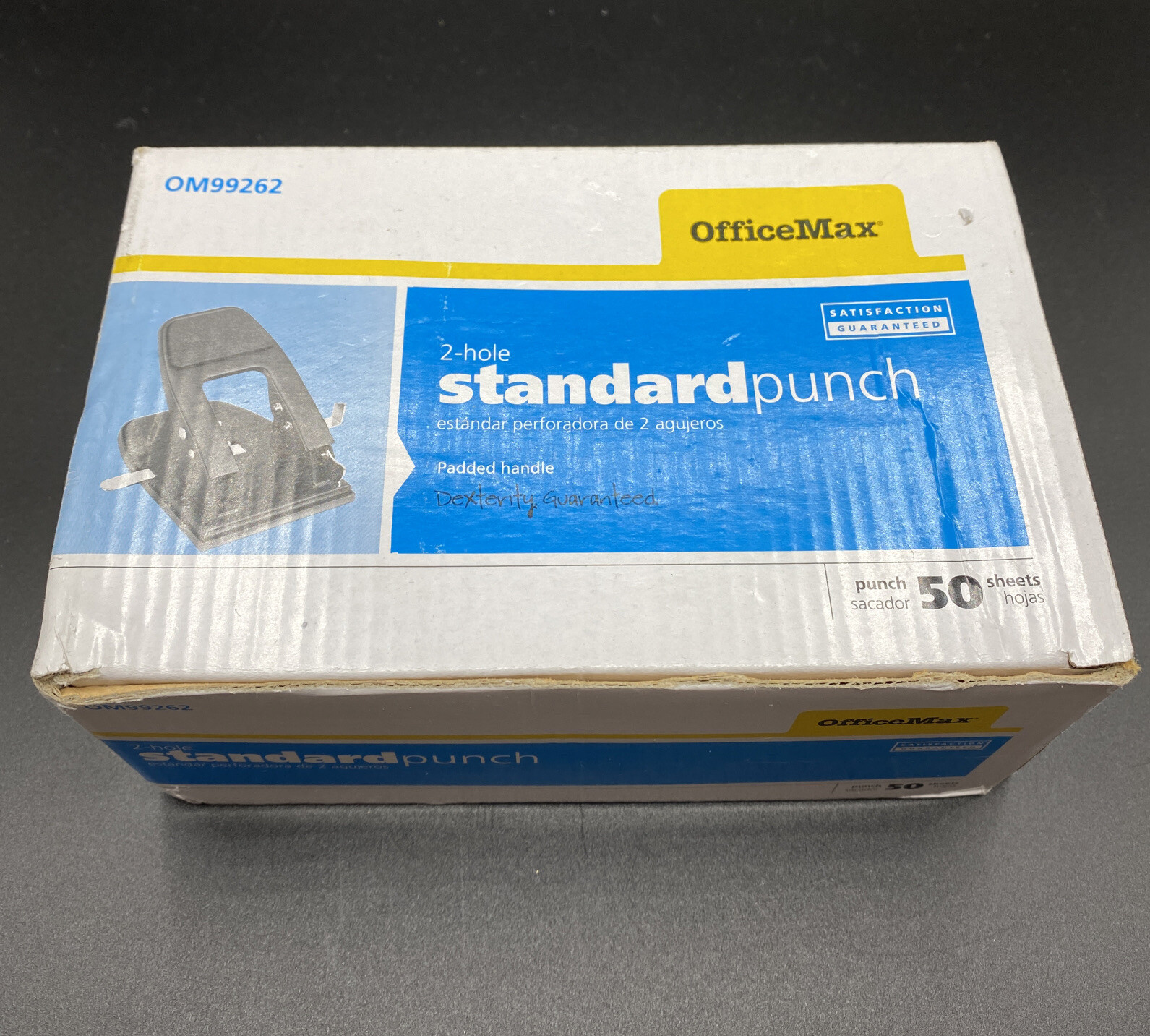 Standard 2-hole Punch 50 Sheets Office Max Om88262 Black for sale ...