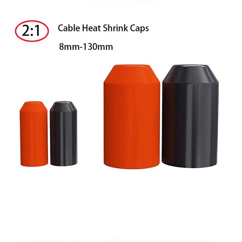 Cable Heat Shrink End Caps Black Red Green Dia.8mm - 90mm Insulation ...