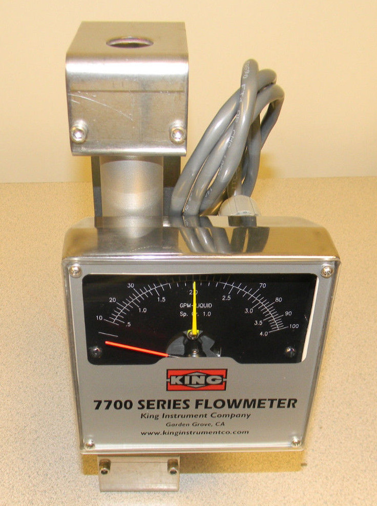 NEW King Instrument 7700 Flowmeter - 4.0 GPM - .5 in FNTP - 771123A712 ...