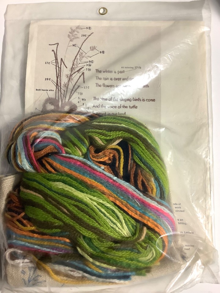 Vintage Erica Wilson Creative Crewel Spring Song Sampler Kit Nature | eBay