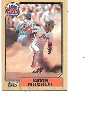 Kevin Mitchell 1987 Topps BB Rookie Card #653 NL HR Leader NY Mets BOGO ...