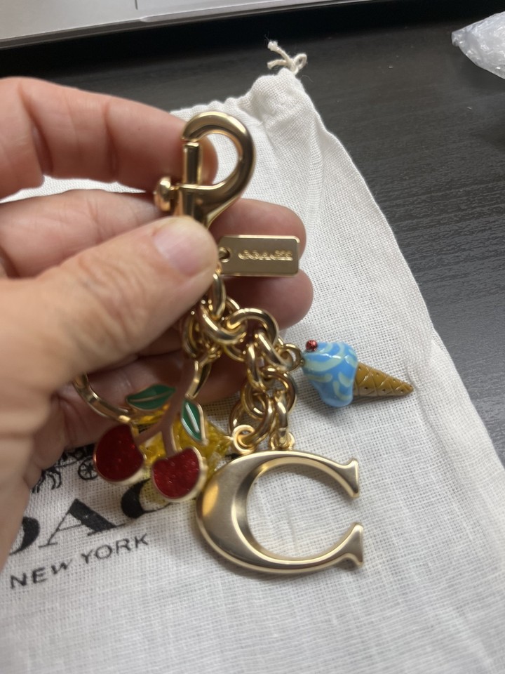 Coach Signature Mix Keychain Bag Charm (New) | eBay
