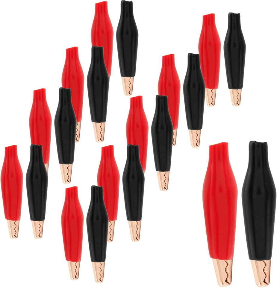 20Pcs Insulated Alligator Clips, Heavy Duty Alligator Clamps, 20A ...