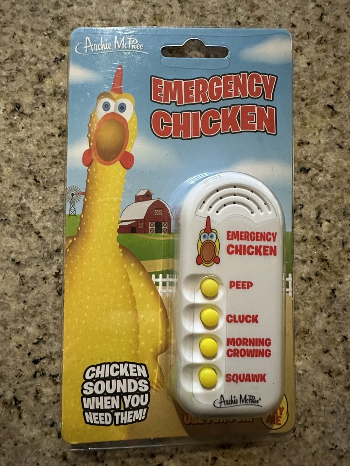 NEW Archie McPhee Emergency Chicken Electronic Sound Maker Peep Cluck ...
