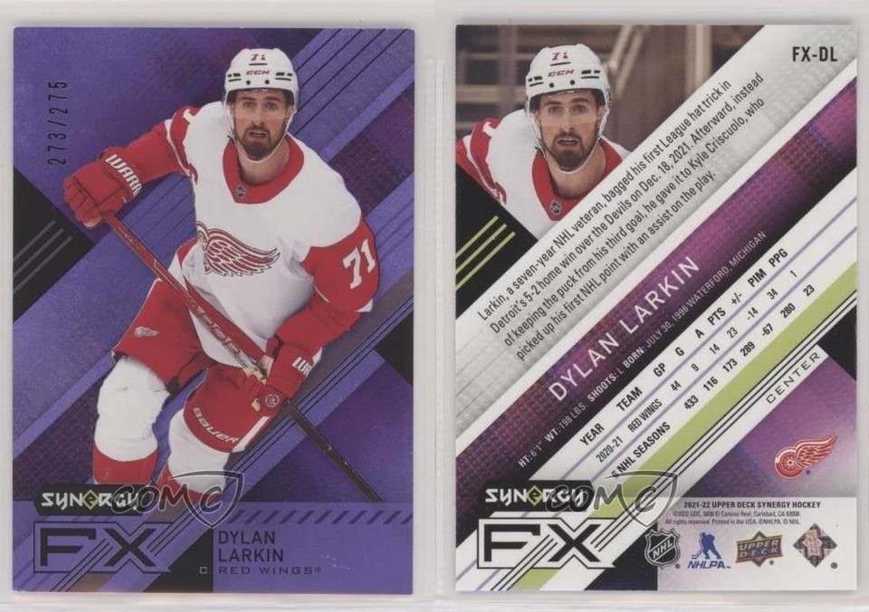 2021-22 Upper Deck Synergy Synergy FX Purple 273/275 Dylan Larkin #FX ...