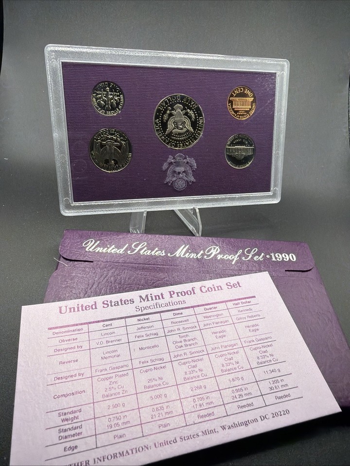 1990 Proof set. Genuine. complete and original as issued by US Mint. | eBay