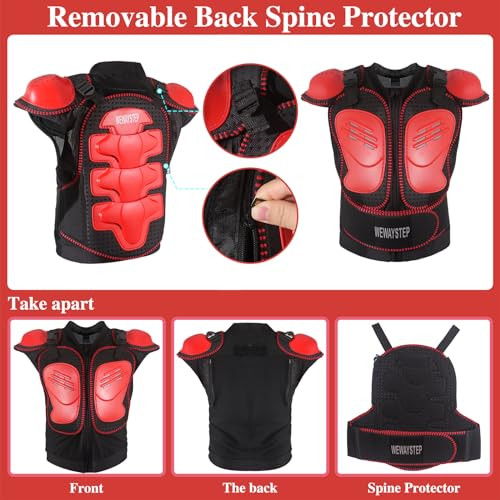 Kids Motorcycle Armor Gear Body Armor Vest Suit Chest Back Spine ...
