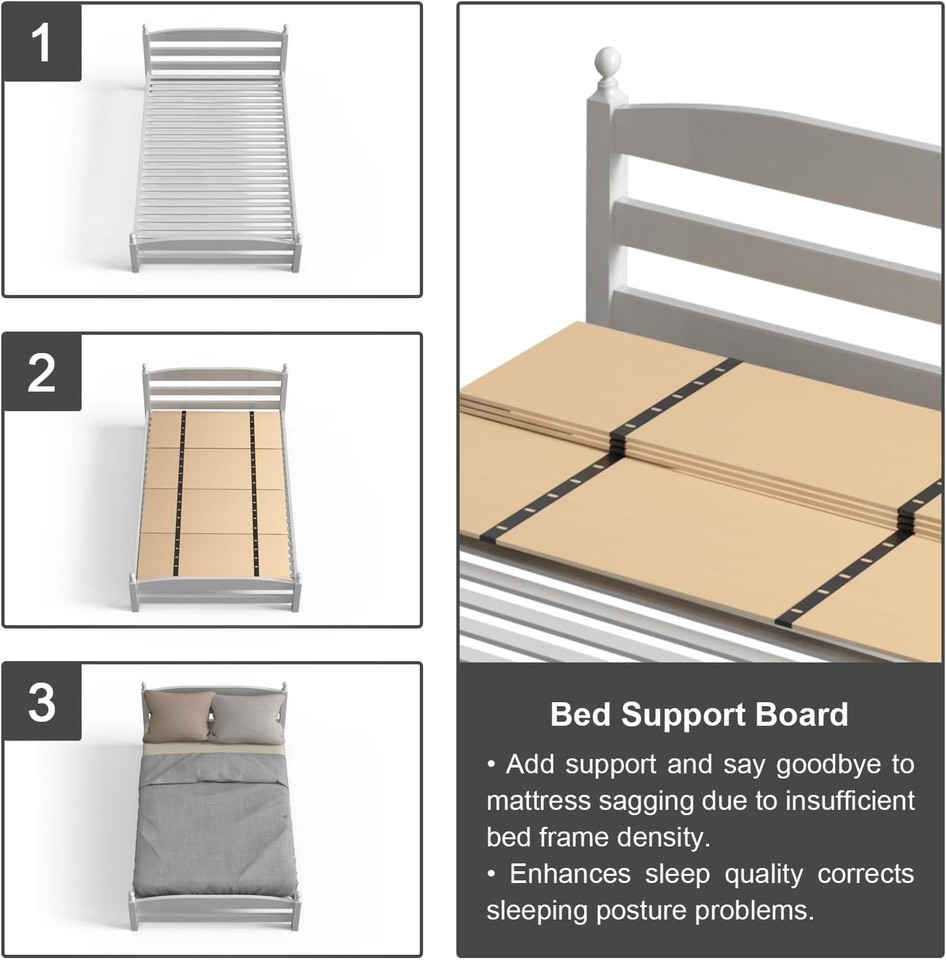 Mattress Support Wooden Bunkie Board/Bed Slats/ Bed Board under | eBay