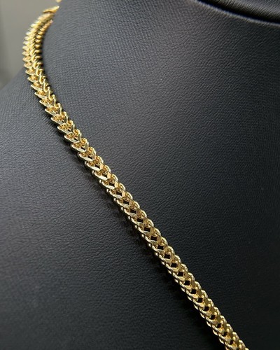 9ct Men's Franco Gold Chain 4.5mm Thick, Heavy , 22in and 36.8g 375 ...