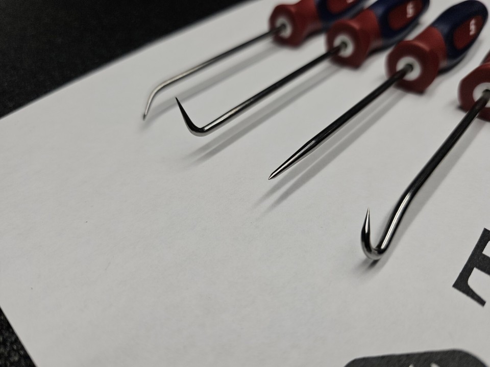 Snap-on Tools USA RARE 4pc RED WHITE & BLUE Mini Awl Hook Pick Set ...