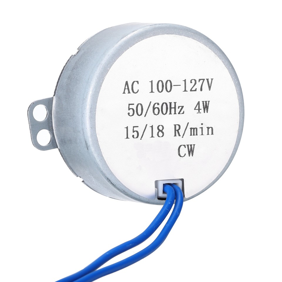 TYC-50 Small Synchronous Motor 100-127V AC 15-18RPM Shaft CW 4W 1.5kgf ...