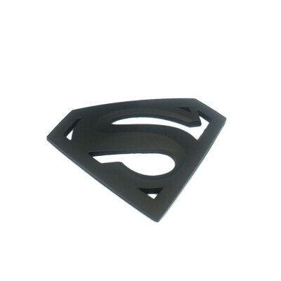 1x Black Superman 3D Auto Emblem Decal Logo Nameplate For Cars Trucks ...