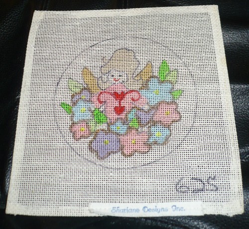 Shariane Designs Inc. Petit Point Needlepoint Canvas Angel Flowers ...