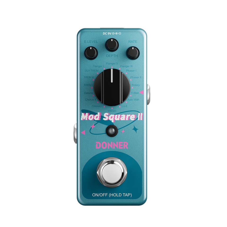 Donner Mod Square II Modulation Multi-effects Pedal Chorus Wah Flanger ...