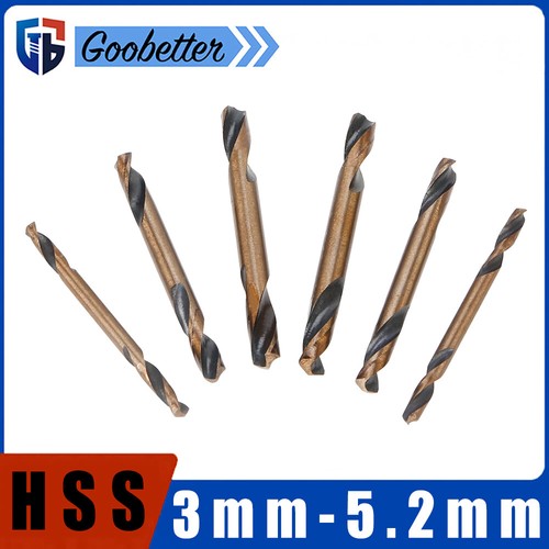HSS Double End Twist Drill Bit 3mm-5.2mm for Stainless Steel Iron Wood ...