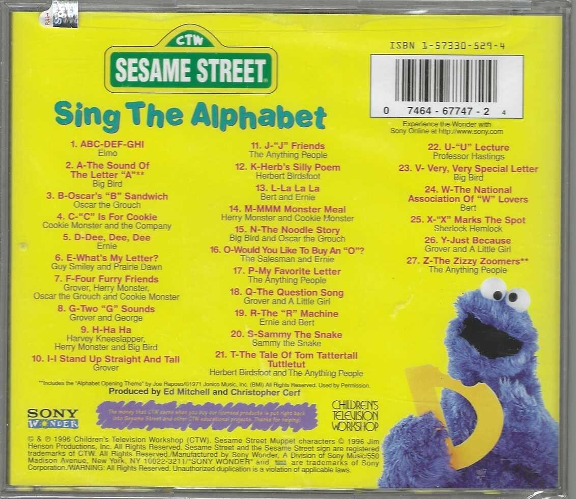 Sing the Alphabet by Sesame Street (CD, Sep-1996, Sony Music ...