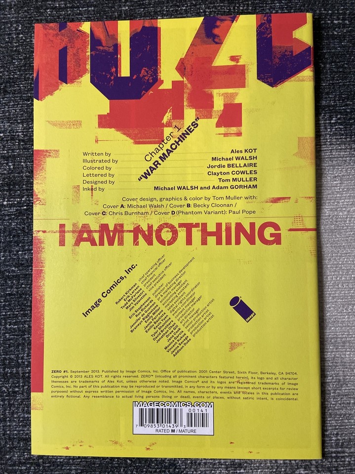 Zero #1 Phantom variant! Image Comics! Hello Muller+Pope! NM ...