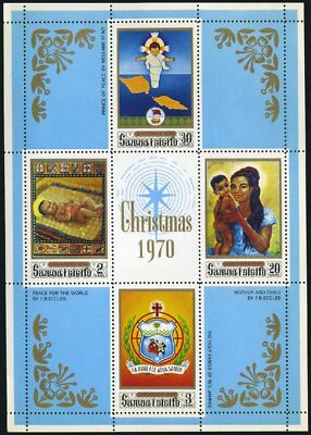 Samoa 336a sheet, MNH. Mi Bl.2. Christmas 1970. Frances B.Eccles, W ...