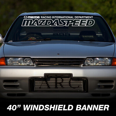 Mazdaspeed Premium Windshield Banner Vinyl Decal Sticker JDM 40"x6" | eBay