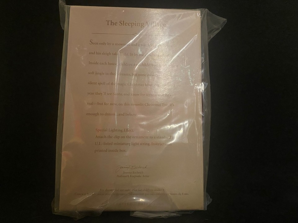 Hallmark Ornament “The Sleeping village” 2006, Special Lighting Effect ...