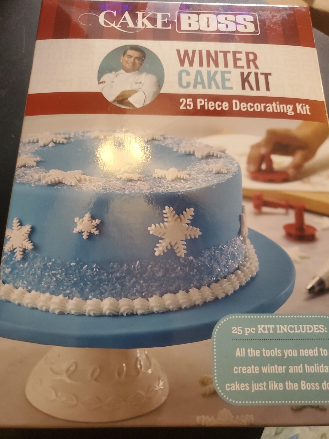 NEW SEALED PACKED Cake Boss Holiday WINTER Cake Kit Decorating Tools 25 ...
