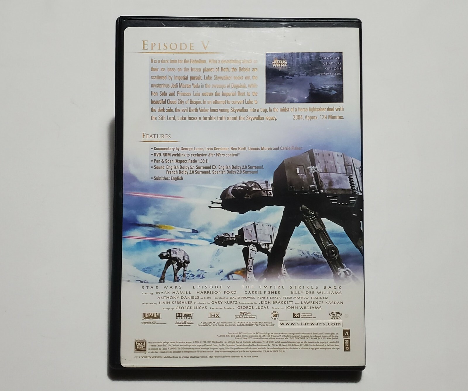 Star Wars V: The Empire Strikes Back (DVD) $3 SHIPPING + 25¢ EACH ...