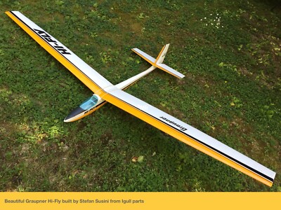 Graupner Hi-Fly ~ 92" RC Model Glider Sailplane ~ Laser-cut Balsa Wing ...