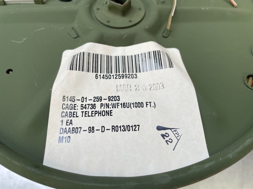 Military Telephone Radio Wire Spool WF16U, 6145-01-259-9203 | eBay