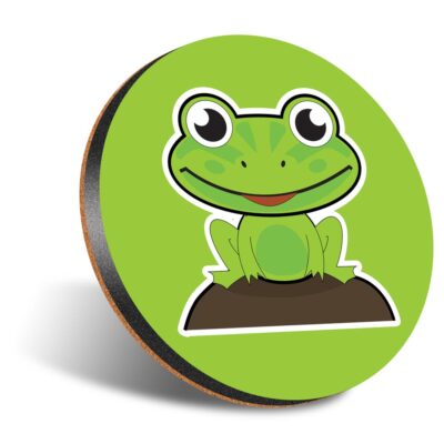 1x Round Coaster 12cm Frog Tussock Animal Cartoon #59664 | eBay