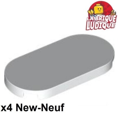 Lego 4x Tile Round plaque rond lisse 2x4 oval blanc/white 66857 NEUF | eBay