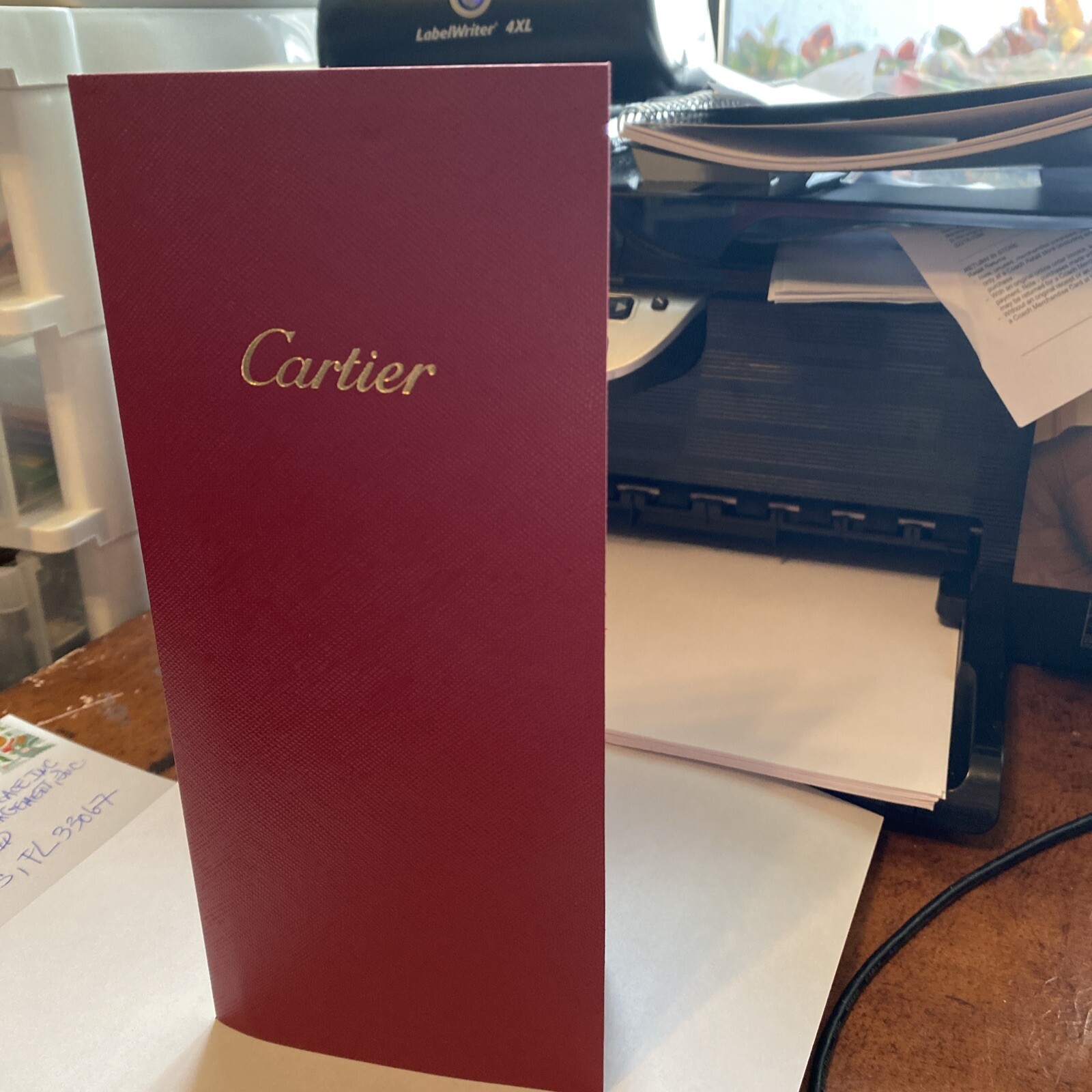 authentic cartier receipt holder. perfect condition | eBay