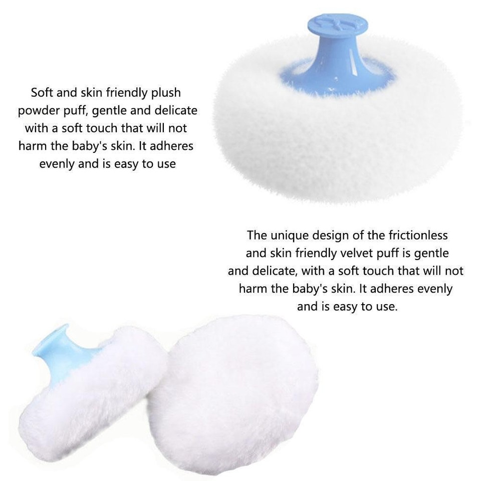 1x Talcum Powder Puff with Box Case Container Baby Body Soft Face Puff ...