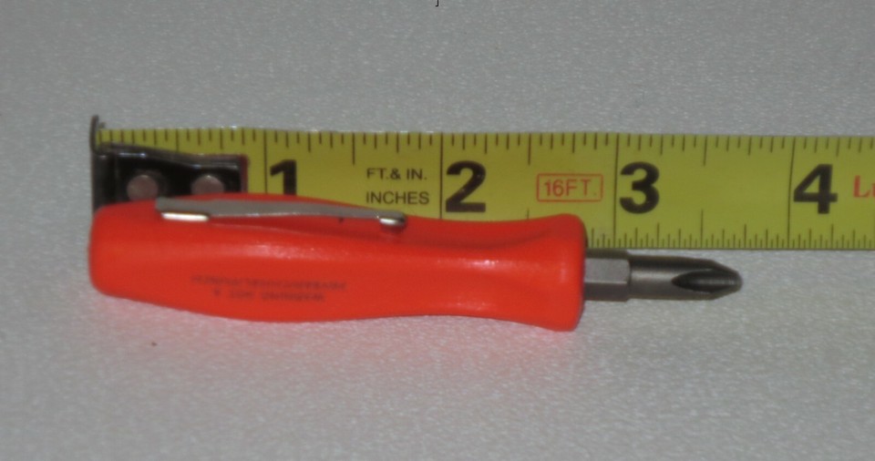 *NEW* Snap-on Pocket Screwdriver SDDDM1AO Reversible Tip *ORANGE* BRAND ...
